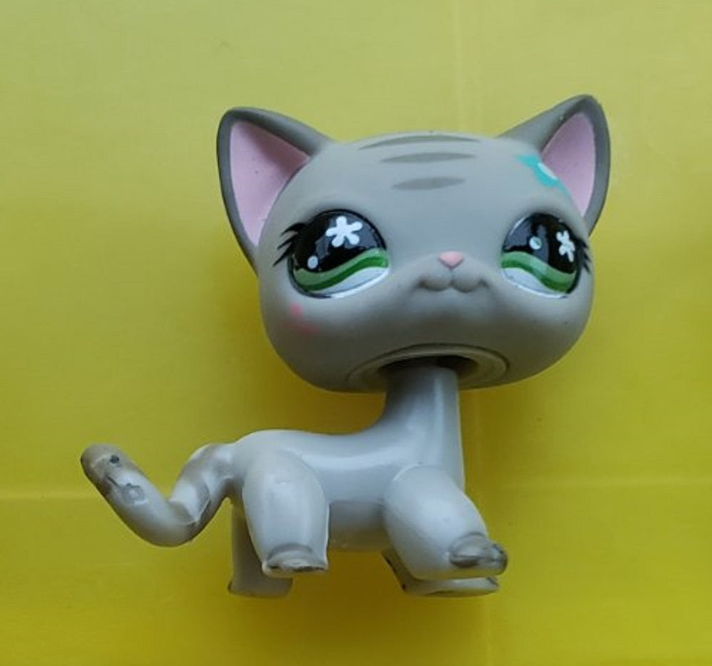 Littlest Pet Shop Cat Kitty Grey Shorthair 483 Authentic Lps Very Rare ...