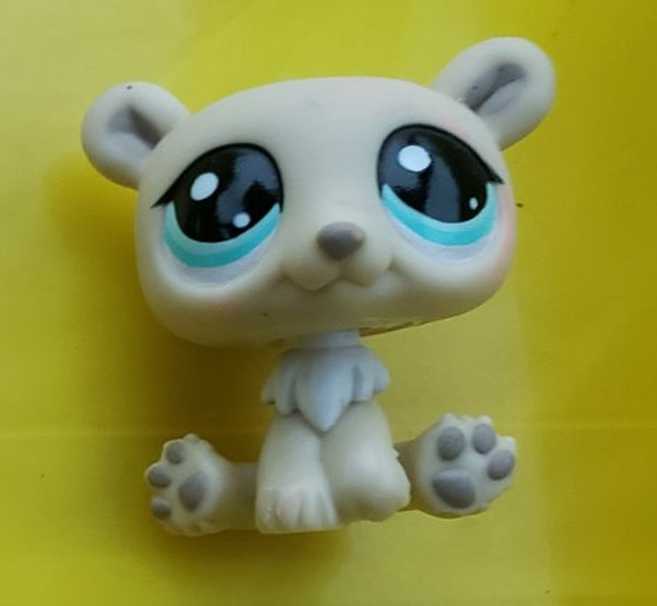 Littlest Pet Shop 1000 Cream Polar Bear Blue Eyes LPS Authentic LPS ...