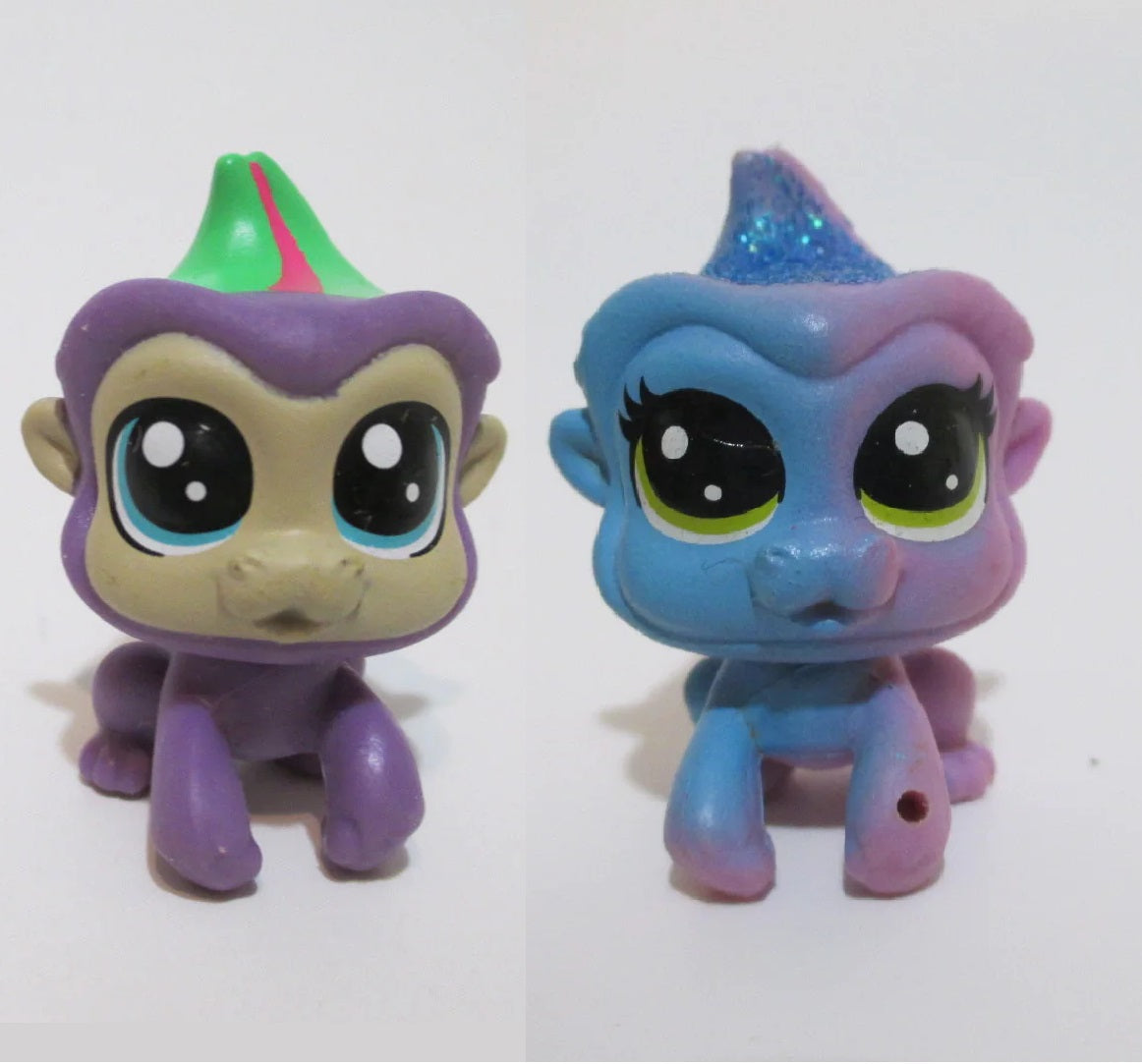 Littlest Pet Shop Lot 2 Baby Monkey 1-180 Clash Gorillo Indiglow Set ...