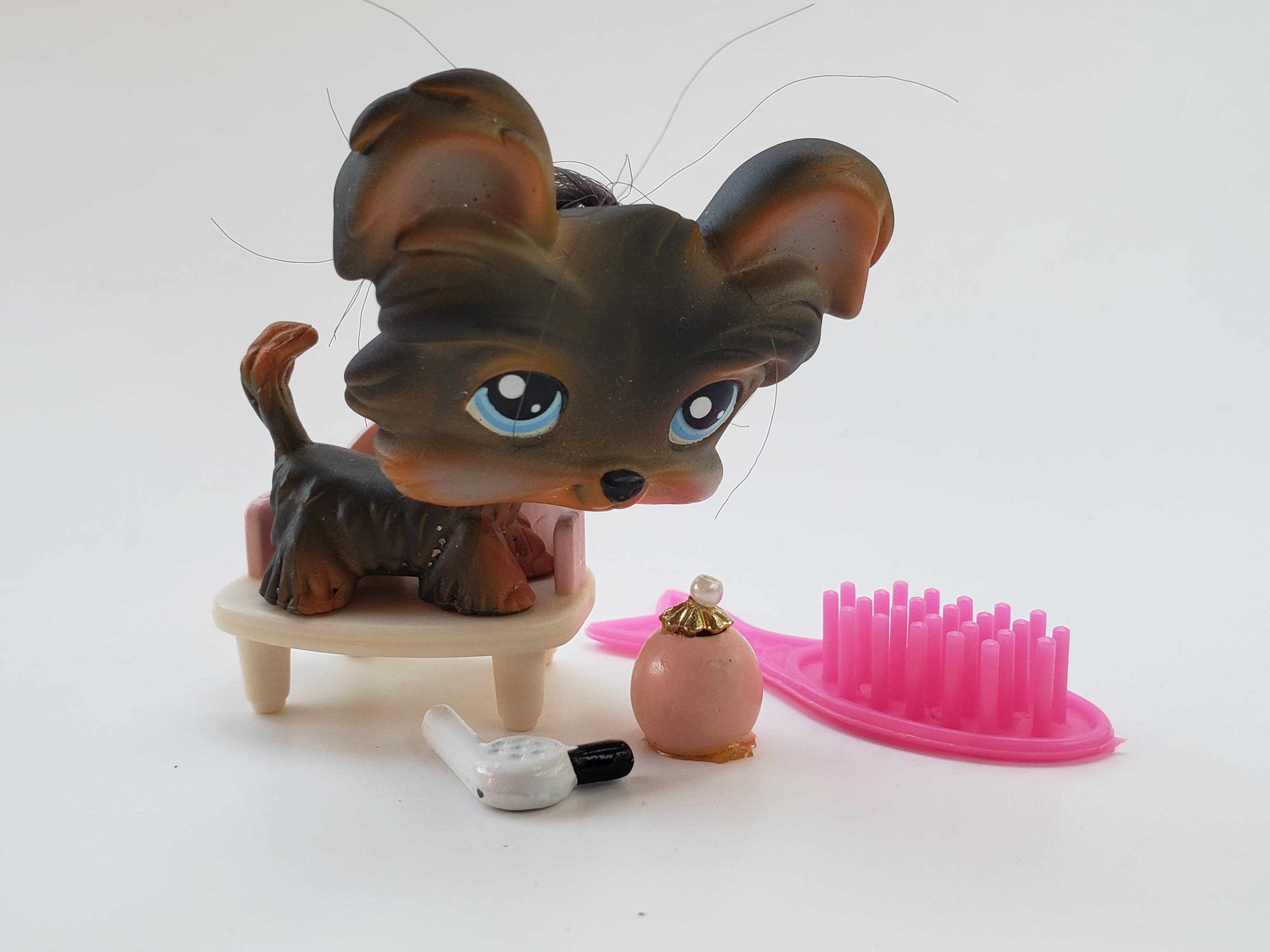 Littlest Pet Shop Beauty Time Shih Tzu Yorkie 141 w Accessories Set ...