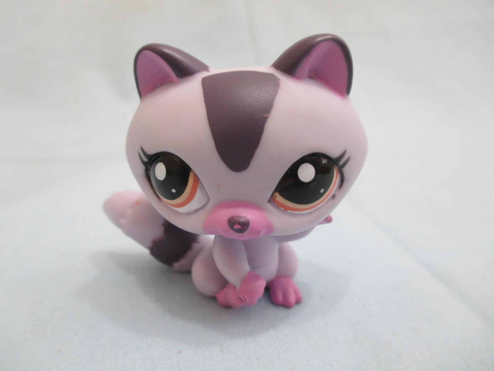 Littlest Pet Shop Raccoon 1622 Purple With Orange Eyes LPS Authentic ...