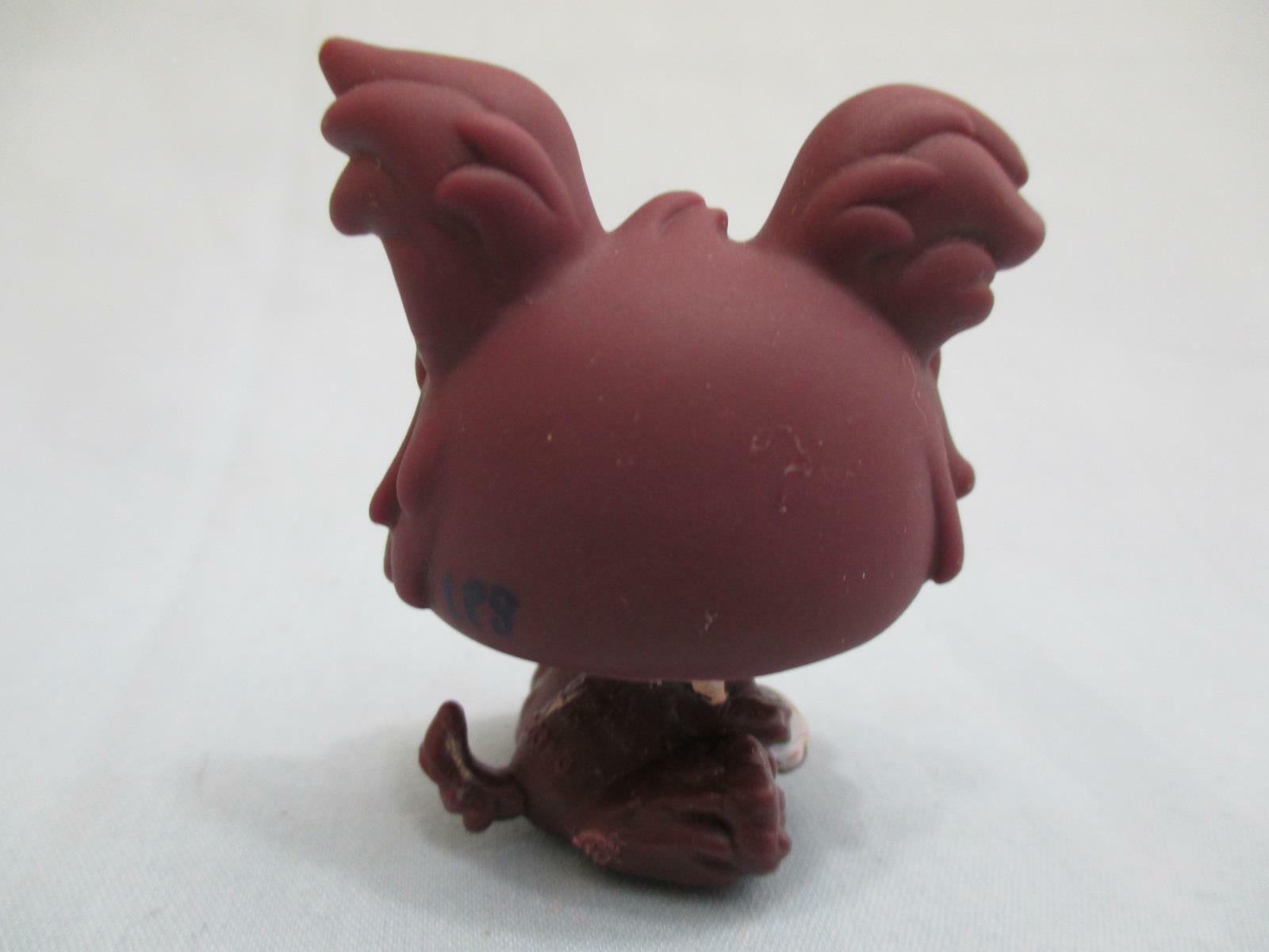 LIKE NEW Littlest Pet Shop 1473 Dark Purple Tan Yorkie Puppy Dog Lps ...