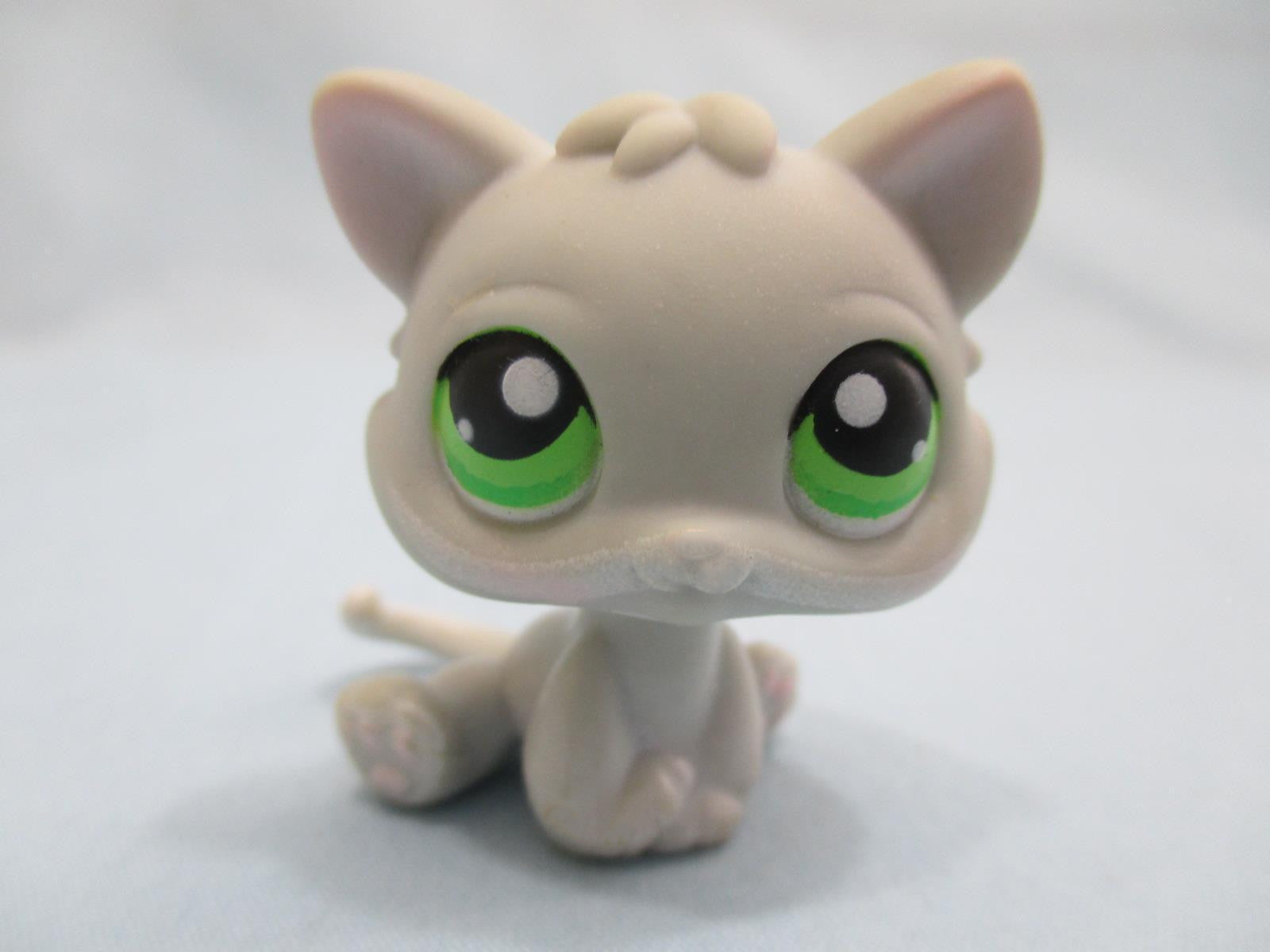 Littlest Pet Shop 88 Small Gray Grey Baby Kitten With Green Eyes Cat ...