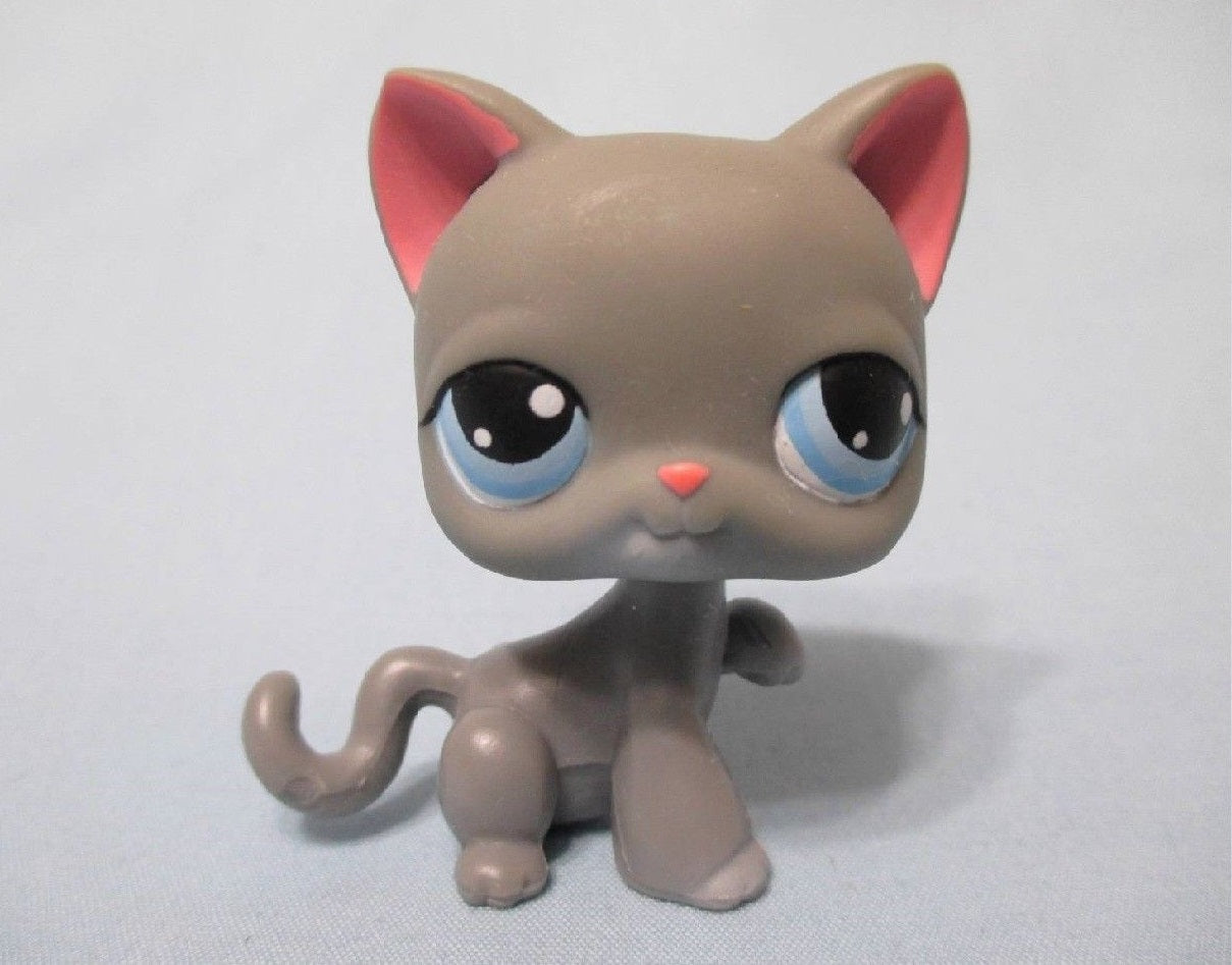 Littlest Pet Shop Shorthair Paw Up 74 Gray Kitten Cat Authentic LPS ...