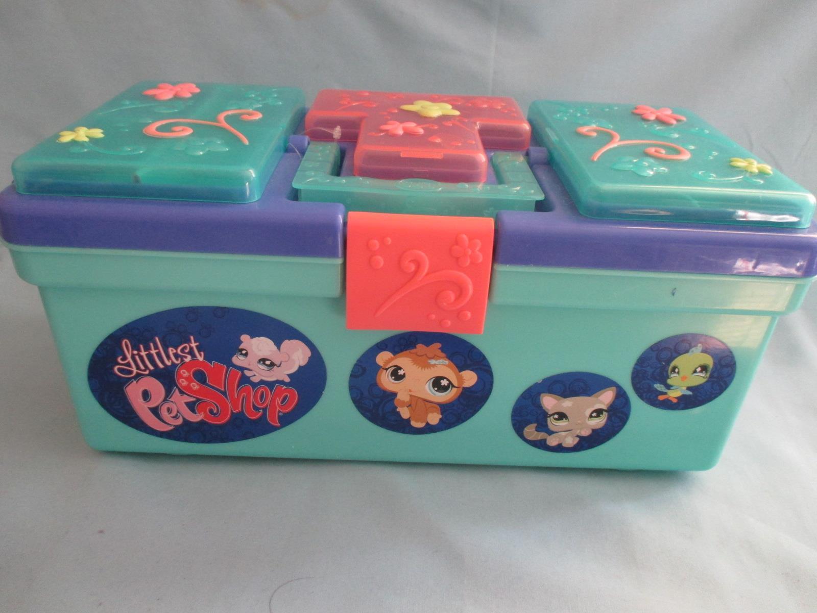 Hasbro Littlest Pet Shop Tackle Box Tote Travel Storage Carrying Case ...