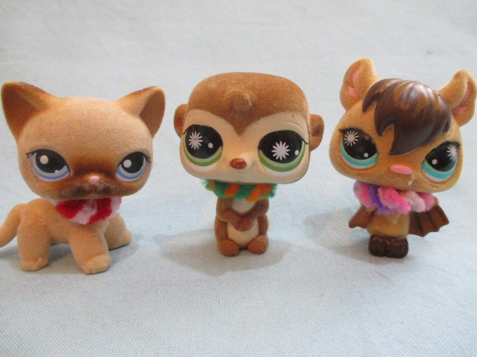Littlest Pet Shop Lot 3 Random Fuzzy Fluffy Dog Cat