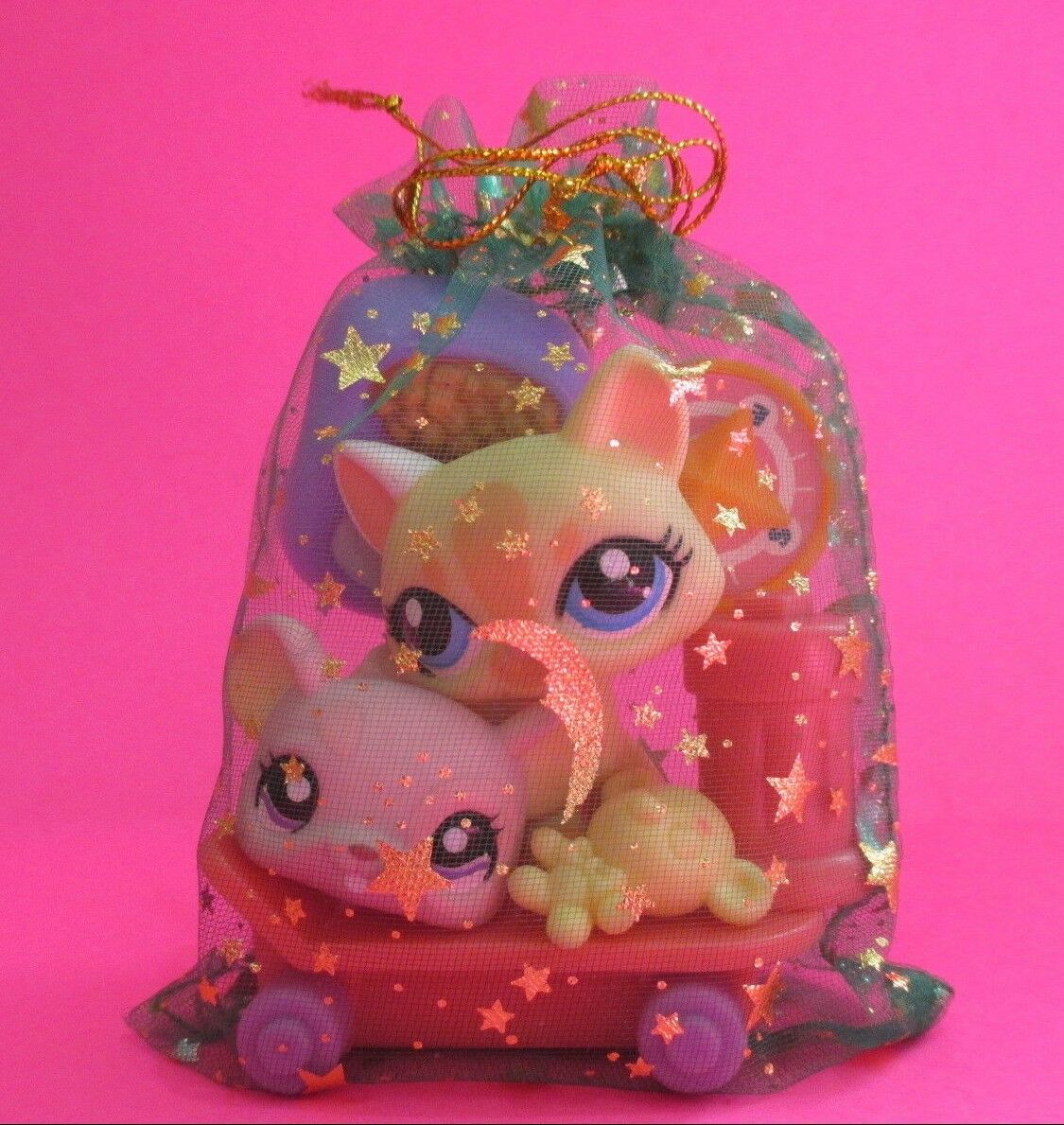 Littlest Pet Shop LPS Random Lot 5 Pcs 1 Cat + 1 Mouse + 3 Accessories ...