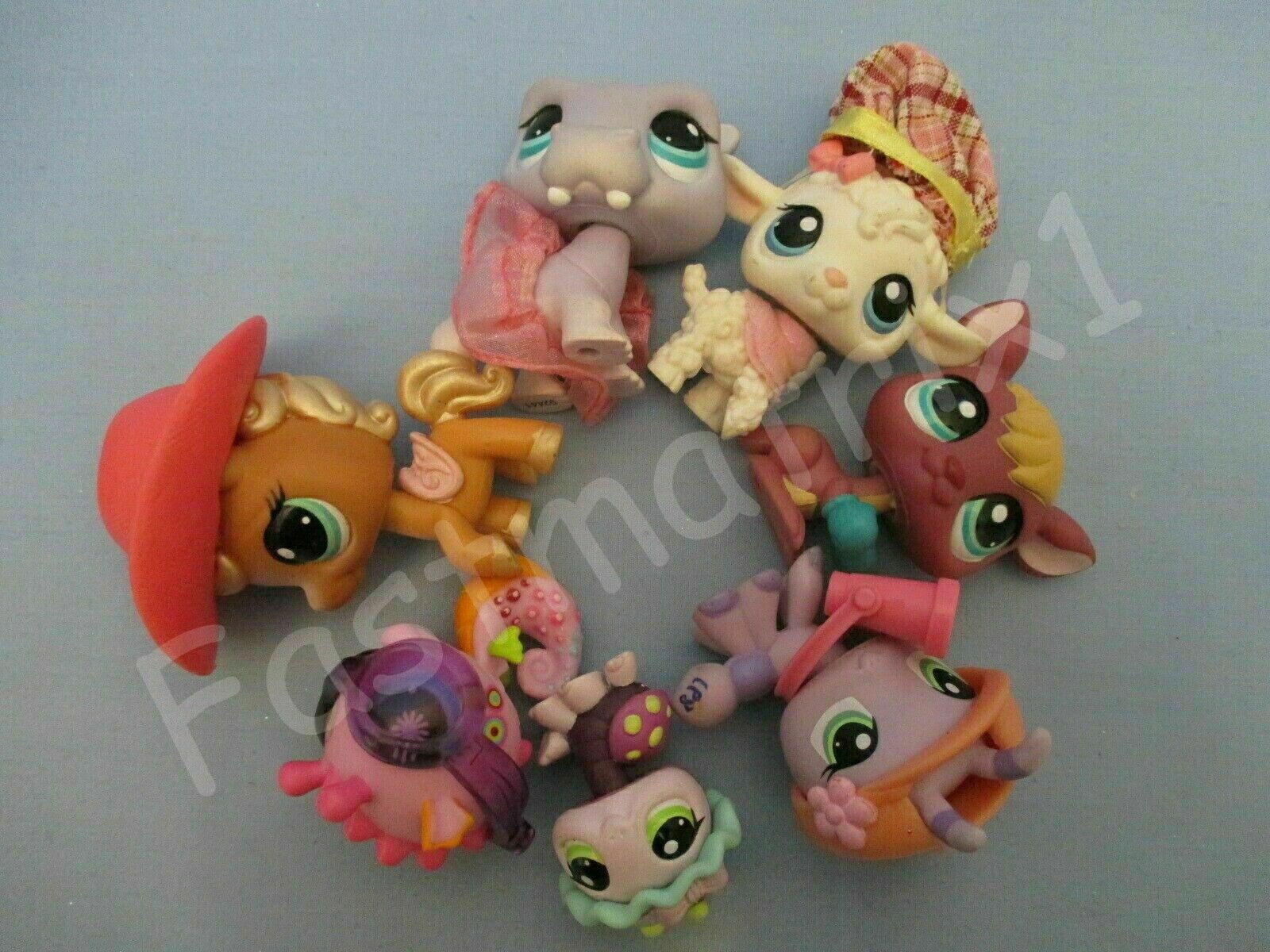 LITTLEST PET SHOP LOT 10 PCS RANDOM FIGURES AND 2 ACCESSORIES AUTHENTIC LPS