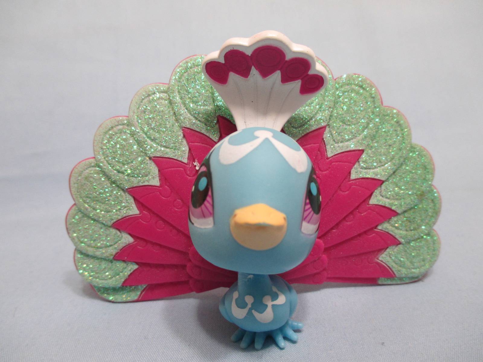 Littlest Pet Shop LPS Collection Mommy Baby Sparkle Peacock Bird 3006 ...
