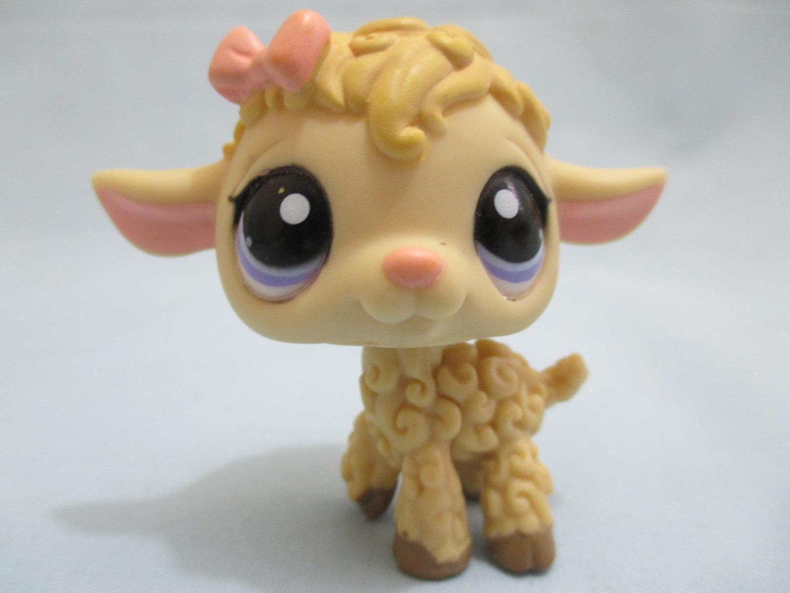Littlest Pet Shop 1003 Tan Yellow Cream Lamb Baby Sheep Authentic Jan30n