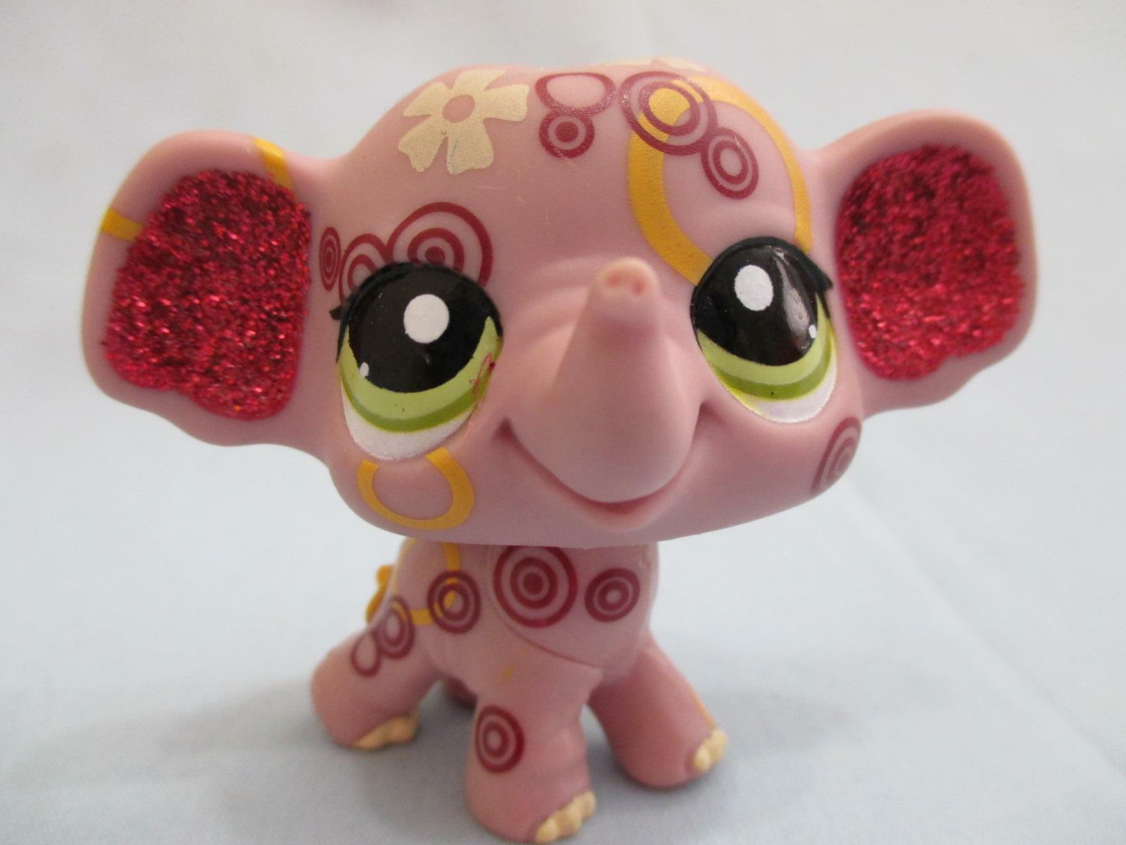 Littlest Pet Shop Glitter Elephant Purple Pink Sparkle 2154 Authentic ...