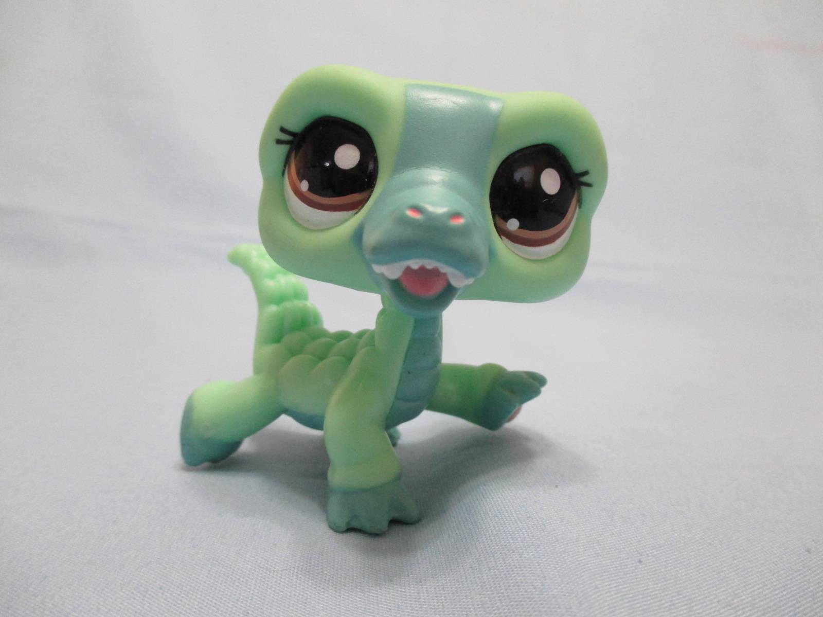 Littlest Pet Shop Green Alligator 2042 Brown Eyes Crocodile Gator ...
