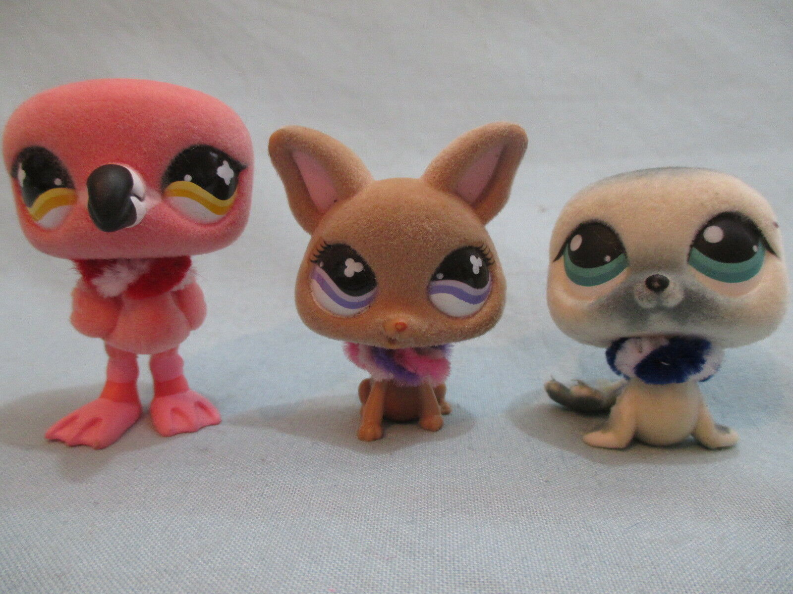 Littlest Pet Shop Lot 3 Random Fuzzy Fluffy Dog Cat