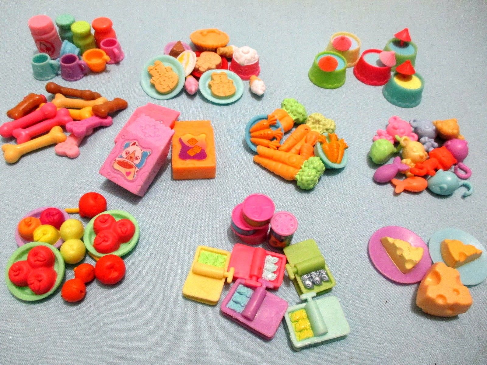 Littlest Pet Shop Lot 7 Random Grocery Food Dishes Kitchen Accessories ...