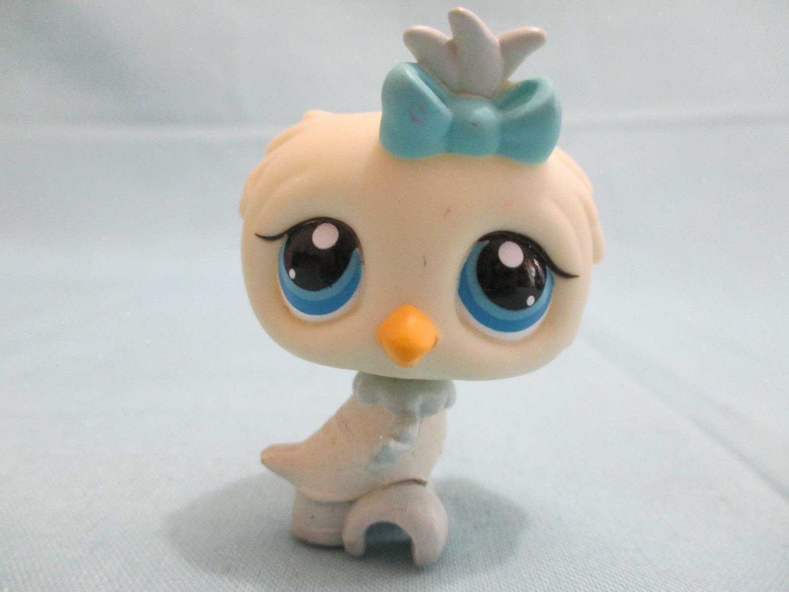 Littlest Pet Shop Yellow Gray Owl Bird 404 Authentic Lps AUG10JPO100