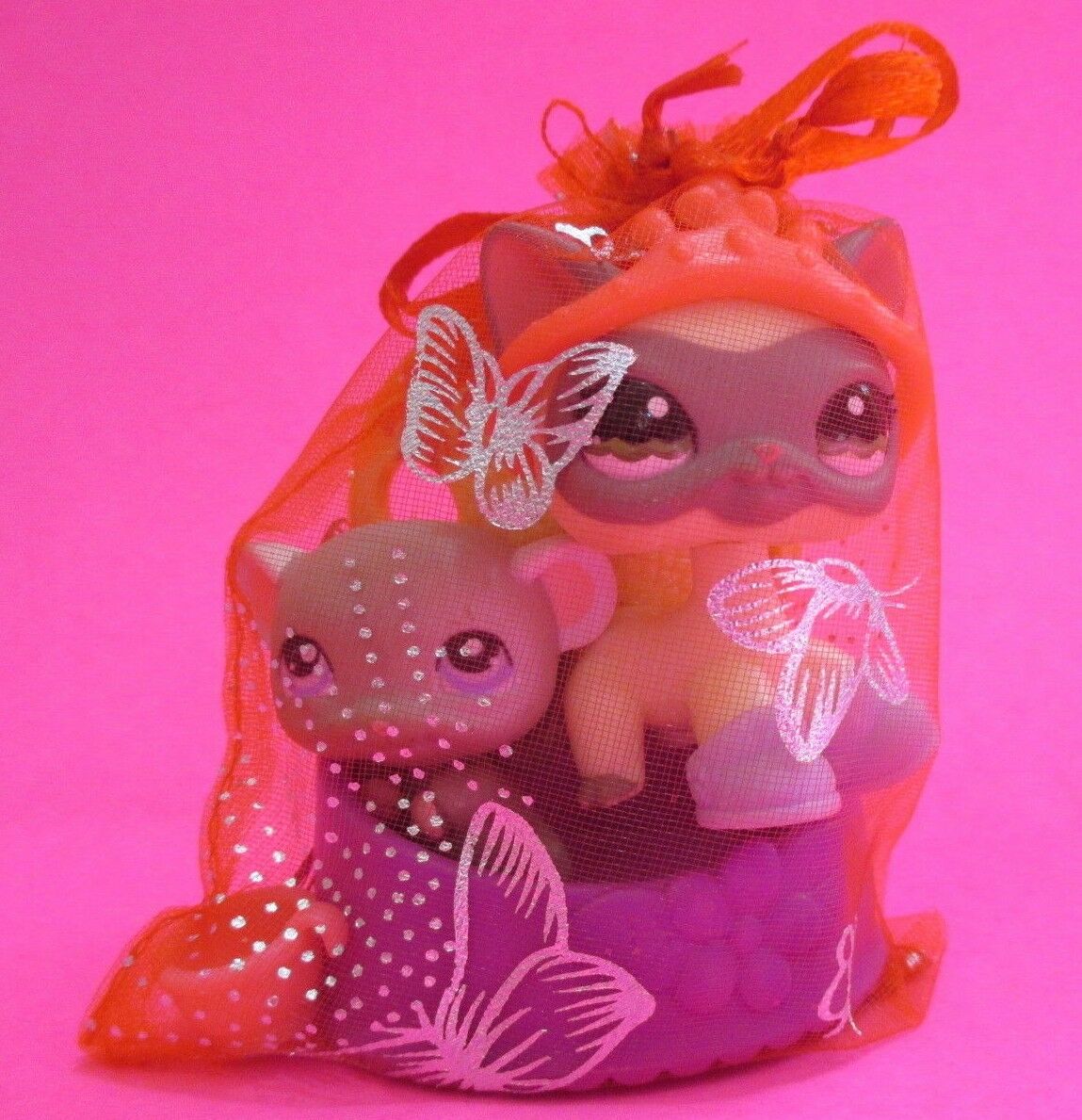 Littlest Pet Shop LPS Random Lot 5 Pcs 1 Cat + 1 Mouse + 3 Accessories ...