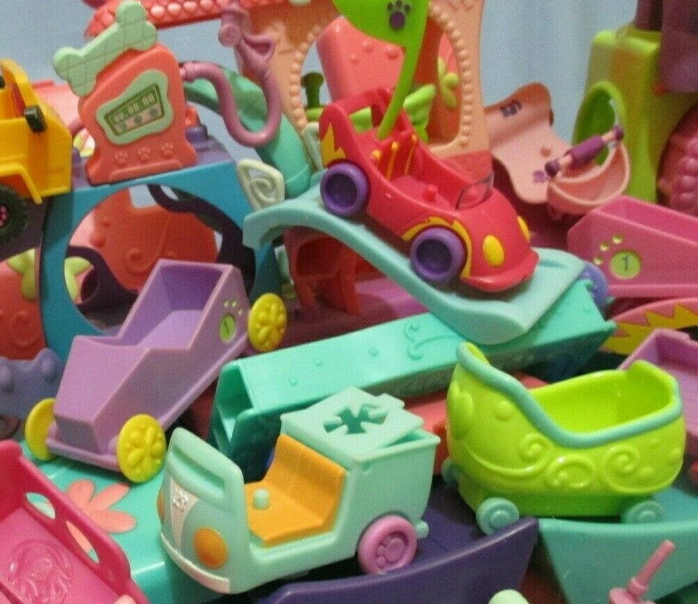 Littlest Pet Shop Lot 2 Pieces Random Vehicle Cars Bike Skate Boat ...