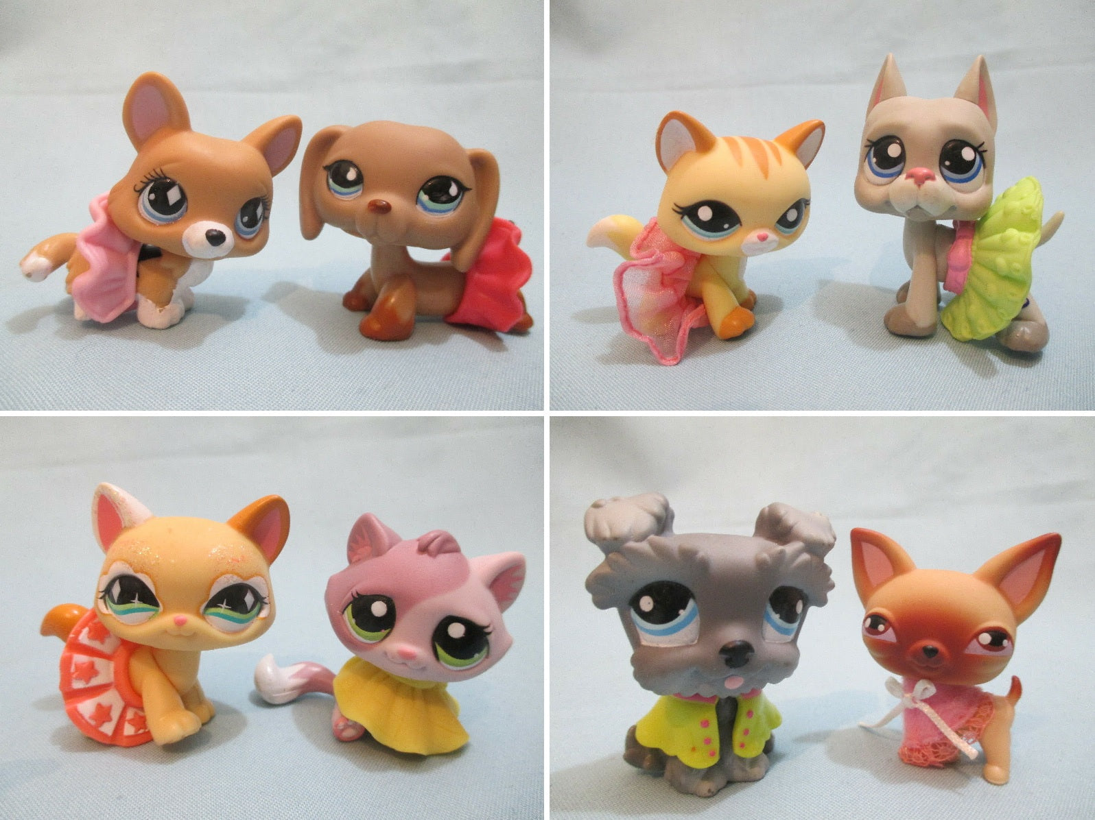 Littlest Pet Shop Lot 3 RANDOM Dresses Skirts Dogs Cats Clothing ...