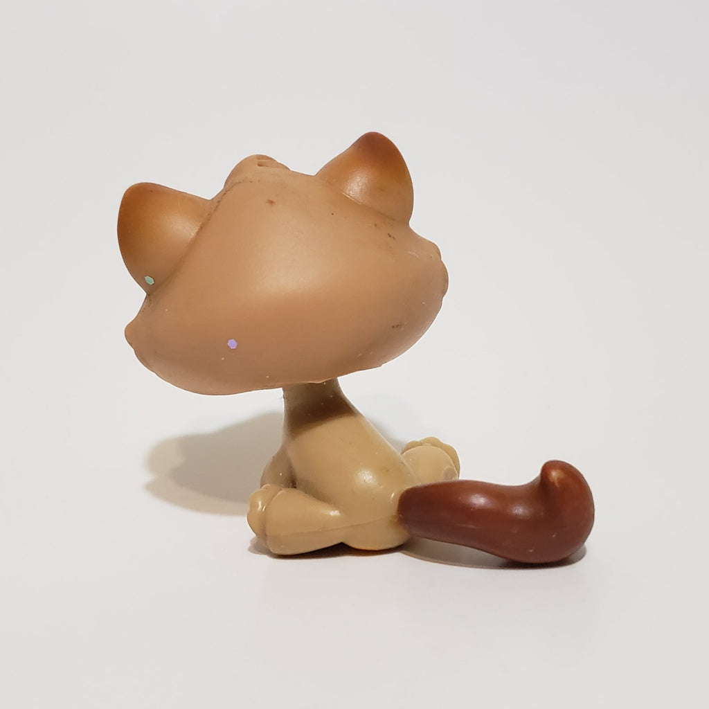 Littlest Pet Shop 194 Tan & Brown Sitting Tabby Cat Yellow Eyes ...