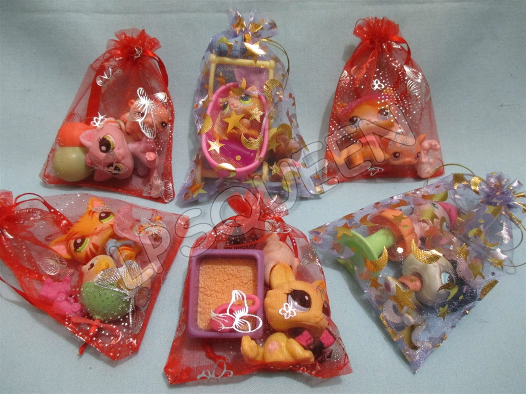 Littlest Pet Shop LPS Random Lot 5 Pcs 1 Cat + 1 Mouse + 3 Accessories ...