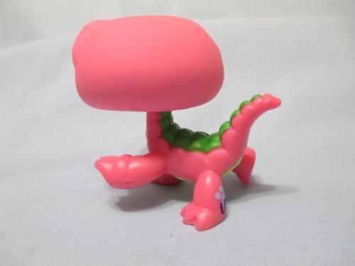 Littlest Pet Shop 1464 hot pink lime green crocodile alligator ...