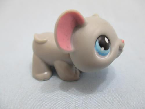 LIKE NEW Littlest Pet Shop Merry Gray Mouse Blue Eyes 104 Pet Authentic ...