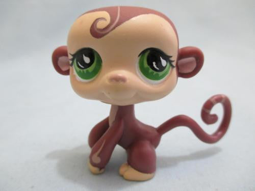 LIKE NEW Littlest Pet Shop Monkey Green Eyes 590 Authentic LPS Aug03npo28