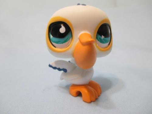 LIKE NEW Littlest Pet Shop Bird Pelican White Teal Teardrop 517 ...