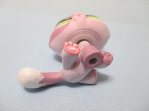 Littlest Pet Shop Tabby Cat 1660 Mauve Pink With Green Eyes Sitting ...
