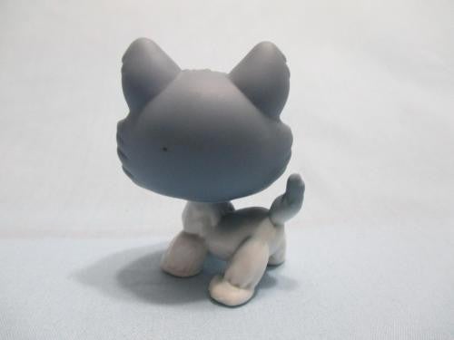 Littlest Pet Shop Blue and White Husky No Number Puppy Dog With Aqua ...