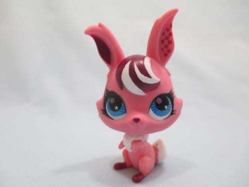 LITTLEST PET SHOP BUNNY RABBIT 2691 PINK BLUE EYES DE25JI