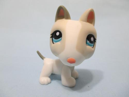 Littlest Pet Shop 1665 Grey & White Bull Terrier Dog Authentic Lps ...