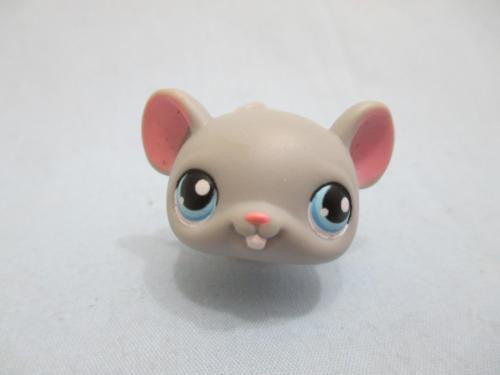 LIKE NEW Littlest Pet Shop Merry Gray Mouse Blue Eyes 104 Pet Authentic ...