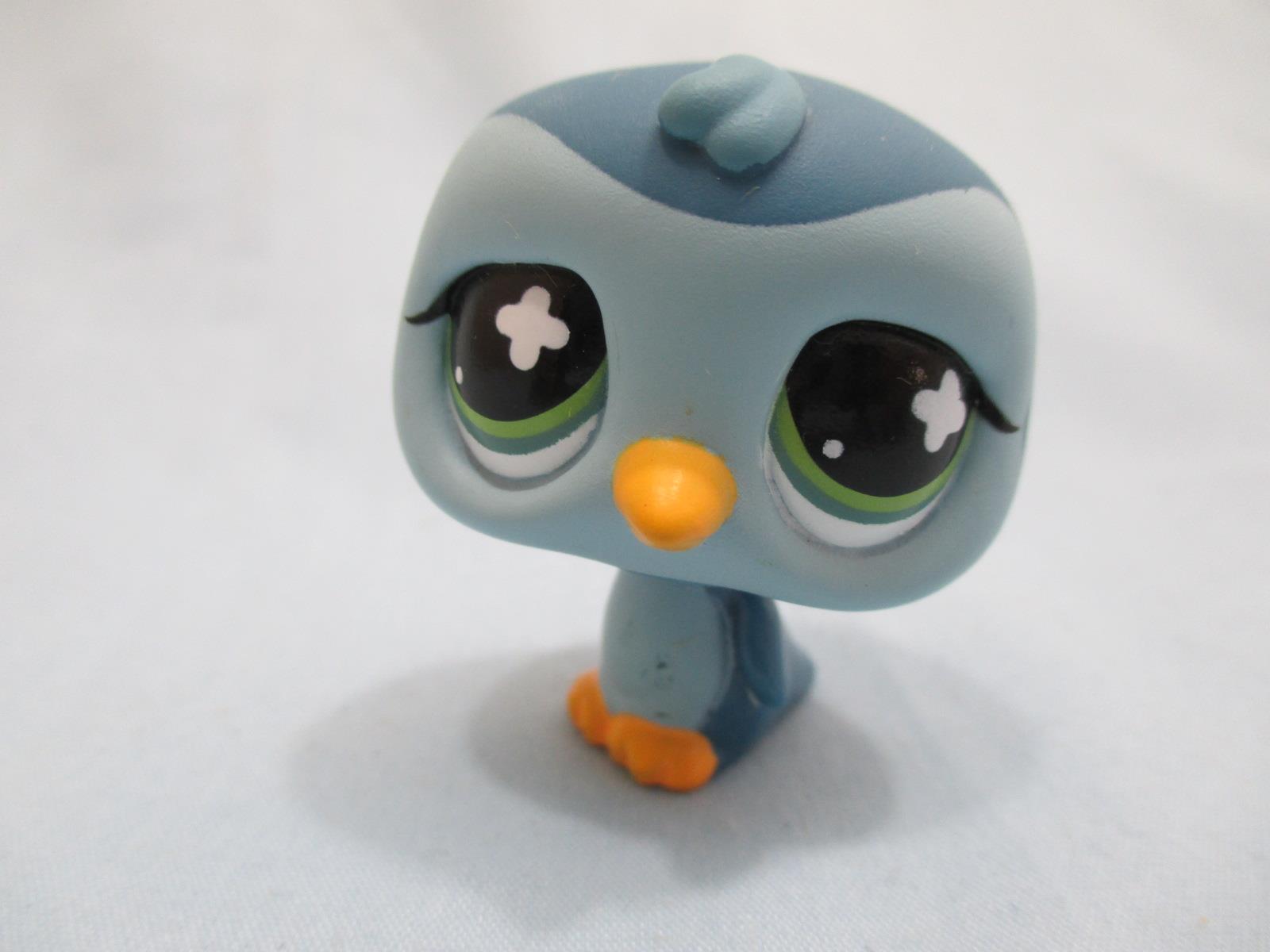 LIKE NEW Littlest Pet Shop Penguin Bird Blue Green Eyes 821 Authentic ...