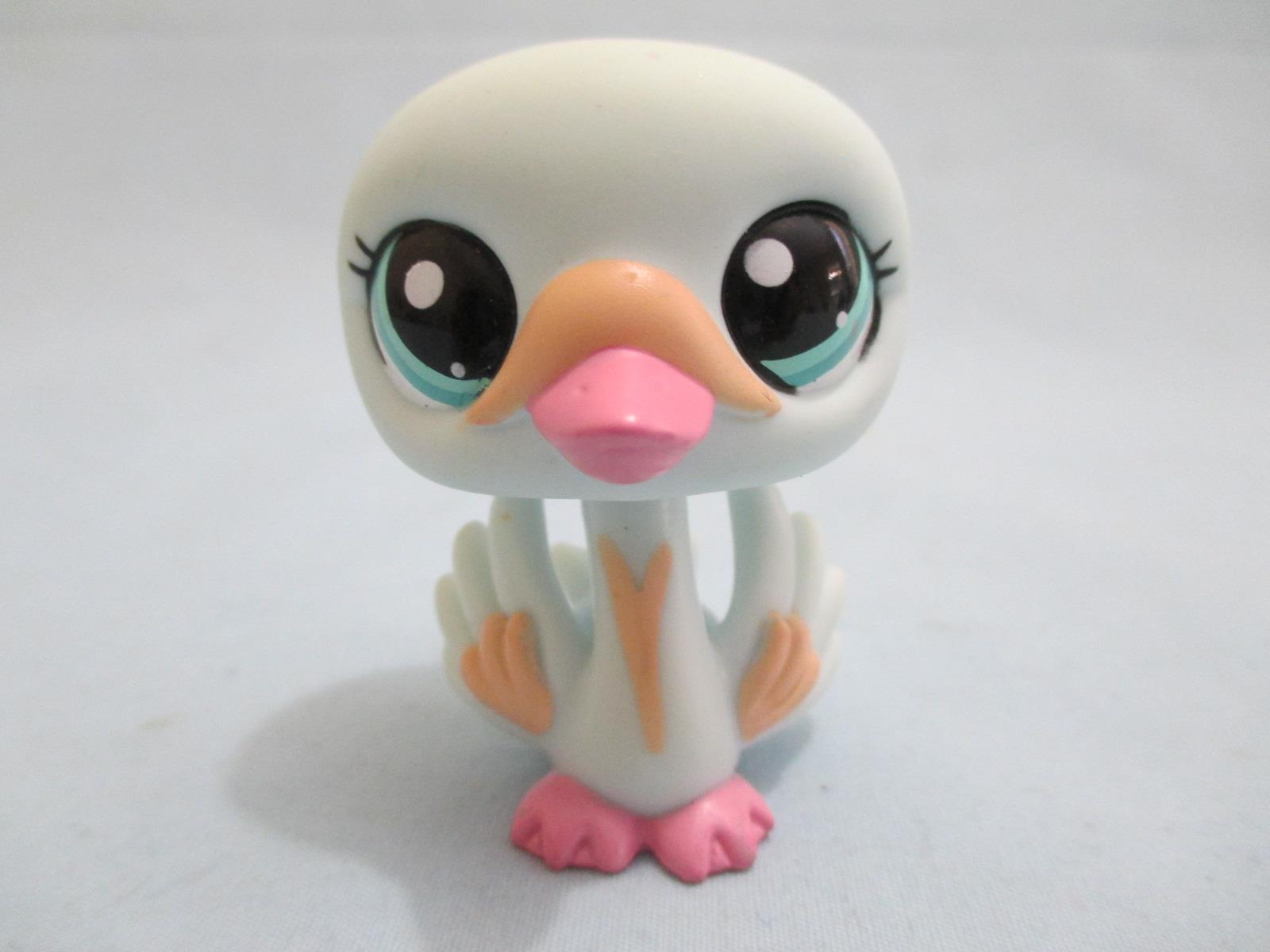 Littlest Pet Shop 1734 Light Blue Swan Bird Aqua Green Eyes LPS ...