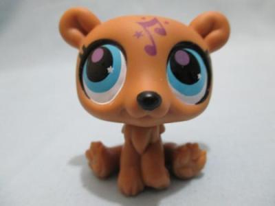 LIKE NEW Littlest Pet Shop 2881 Brown Polar Bear Music Note On ...