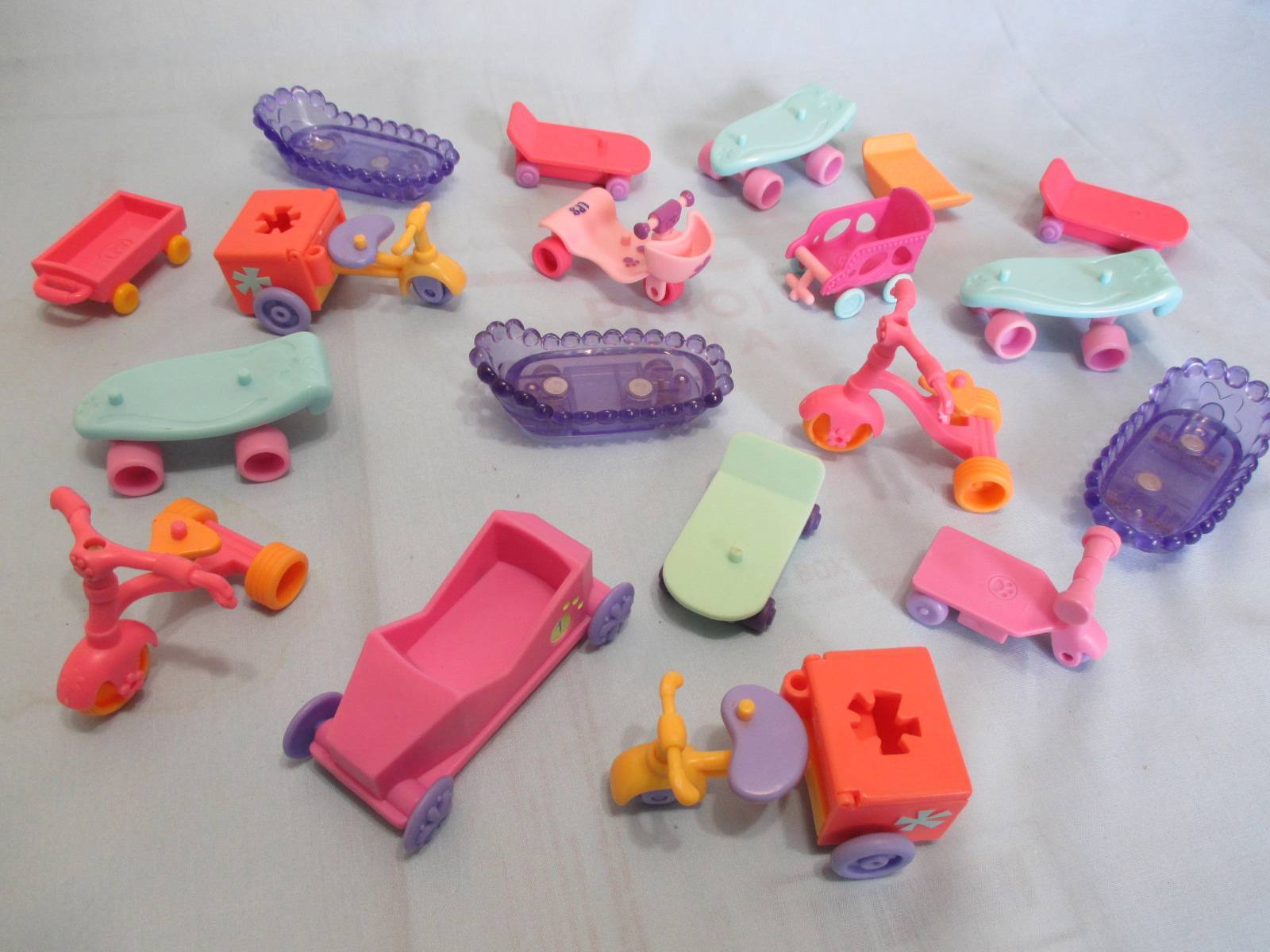 Littlest Pet Shop Lot of 2 Random Cart Scooter Skateboard Tricycle Car ...