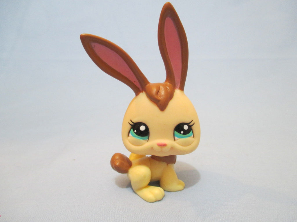 LIKE NEW Littlest Pet Shop Cream Brown Bunny Rabbit 2434 Dot Eyes ...