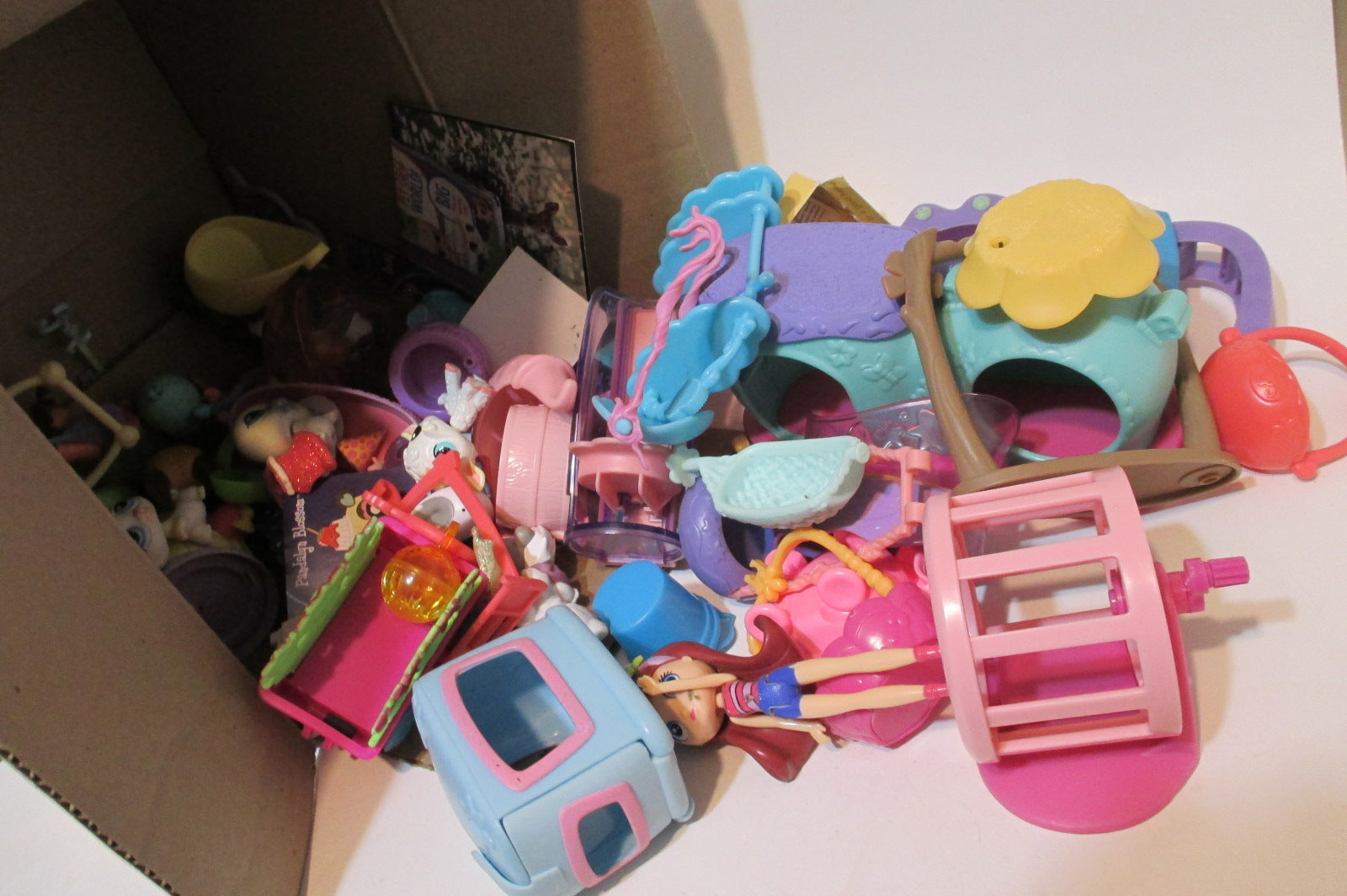 Littlest Pet Shop Lot 3 Lbs Box Full of Toys LPS Figures, Houses ...