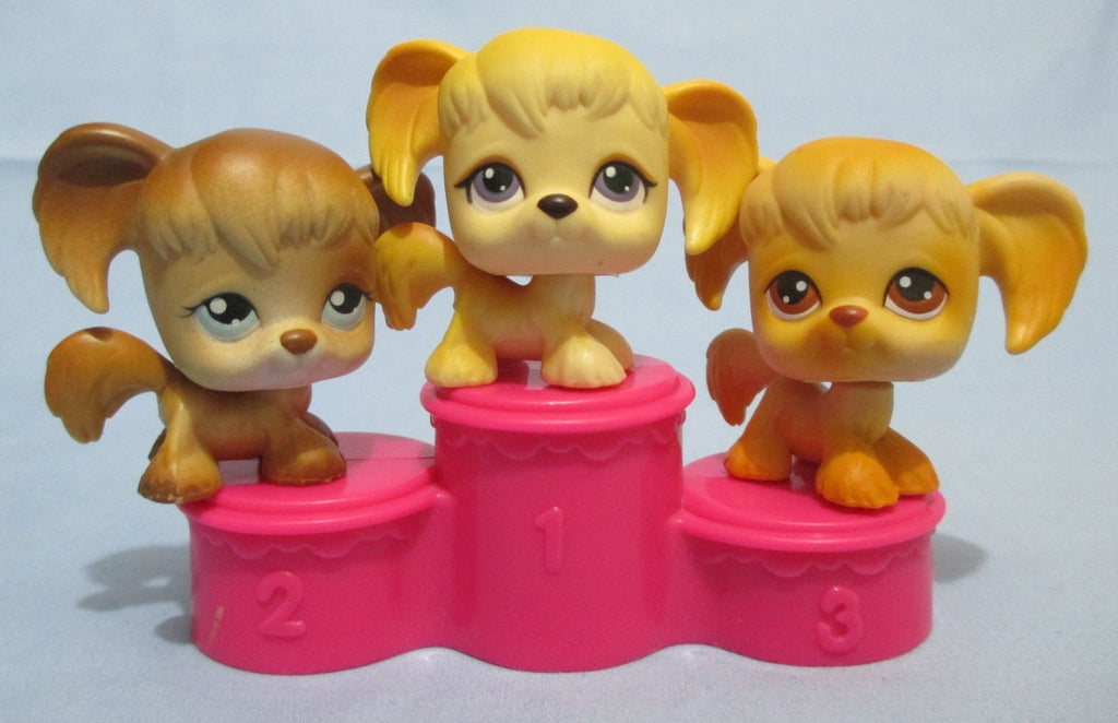 Littlest Pet Shop Lot Baby Cocker Spaniel 200 291 26 Triplet Authentic ...