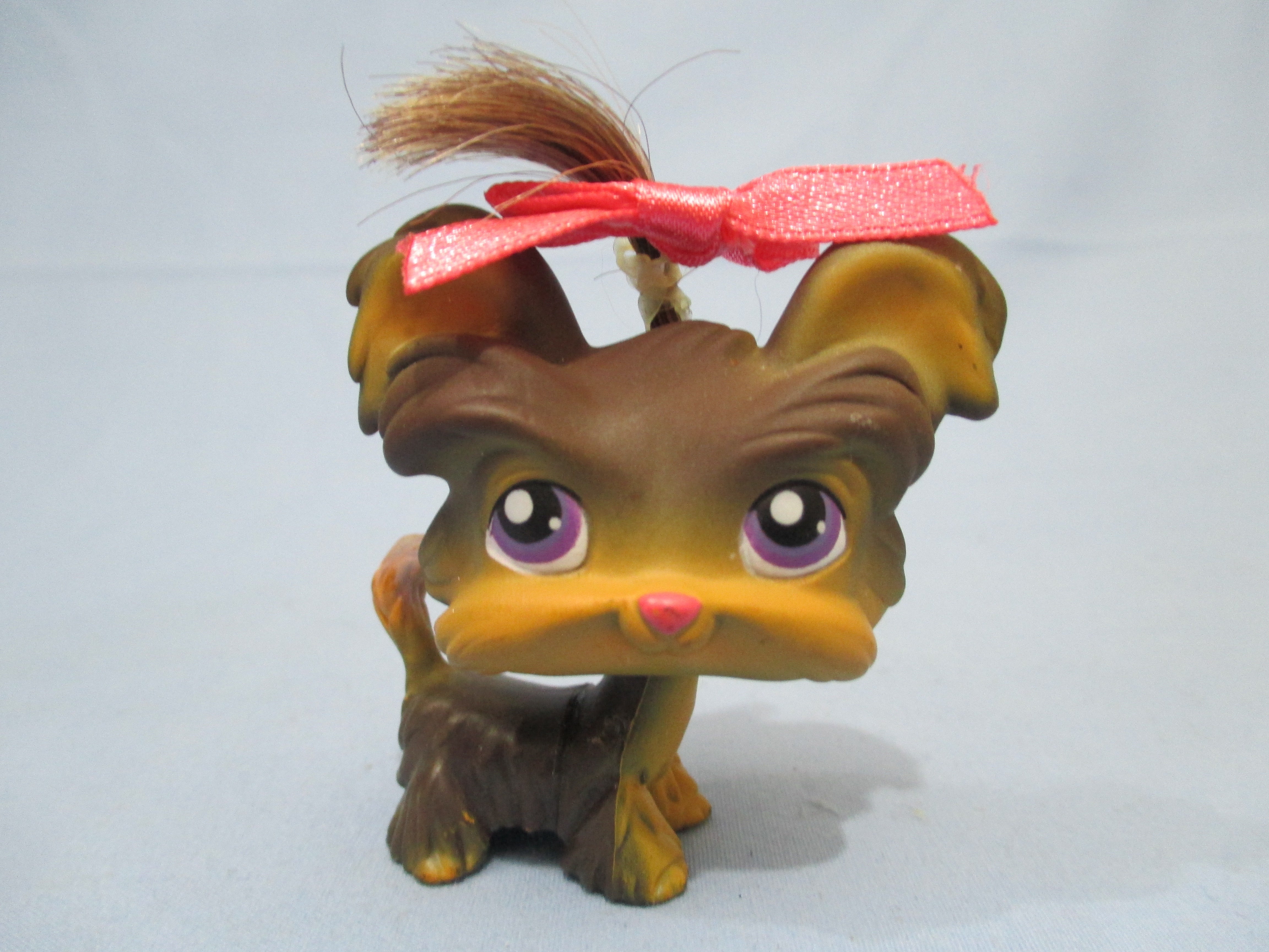 Littlest Pet Shop Brown Yorkie Yorkshire Terrier 398 with Original Pink ...