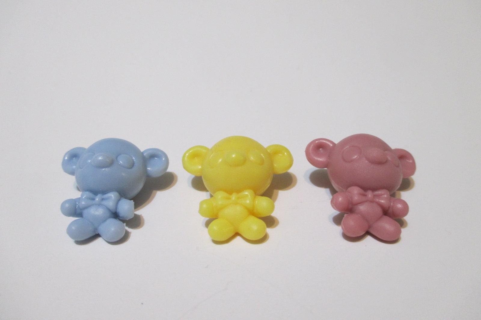 Littlest Pet Shop LOT of 3 Mini Teddy Bears Purple Yellow Authentic LPS ...