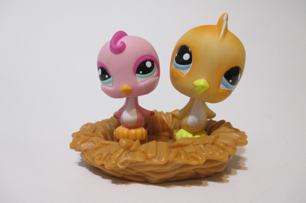Littlest Pet Shop Lot Brown Bird Parakeet 975 976 Set W/ Original ...