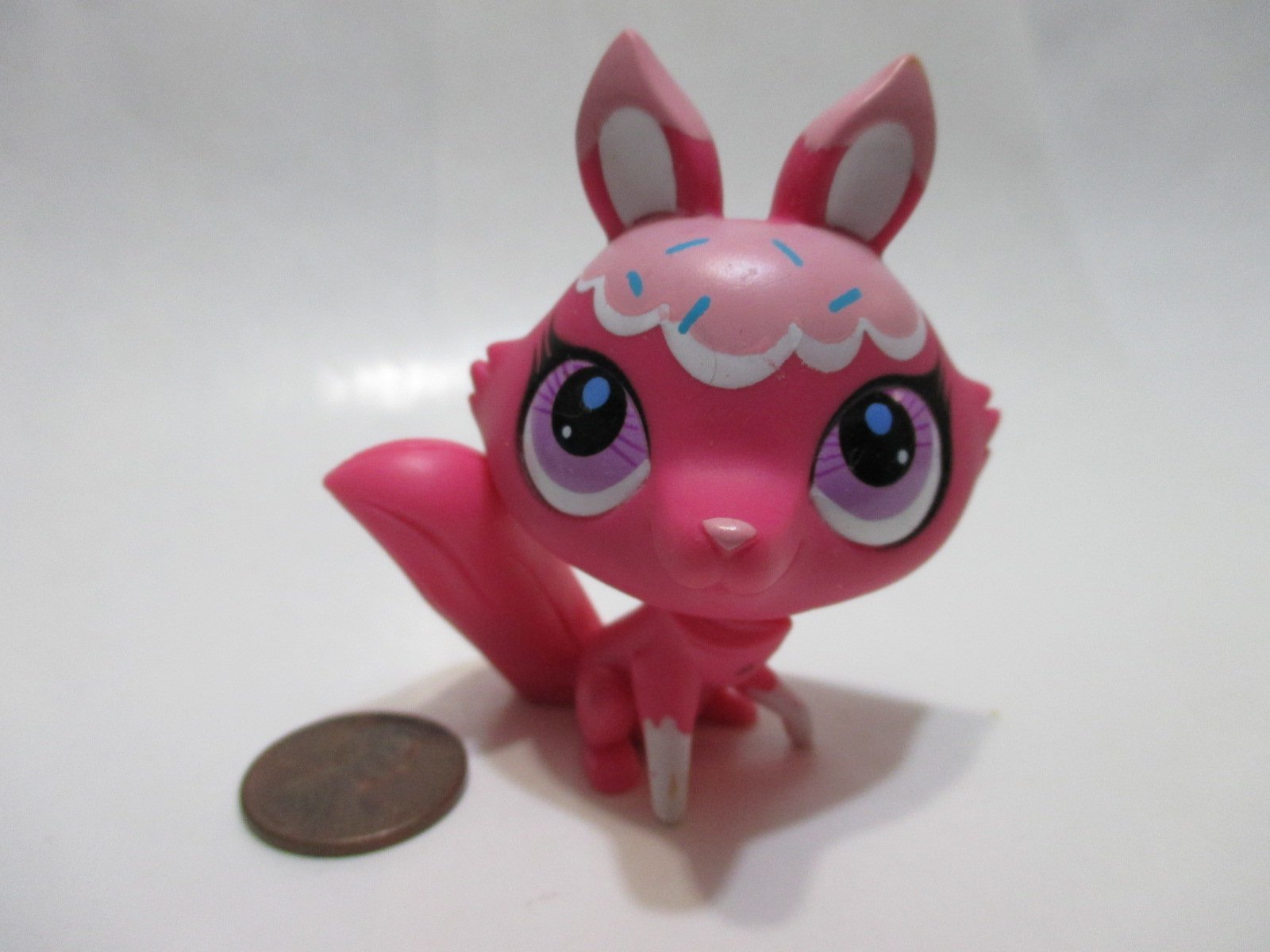 Littlest Pet Shop Pink Fox 3000 Purple Eyes Sweetest Collection ...