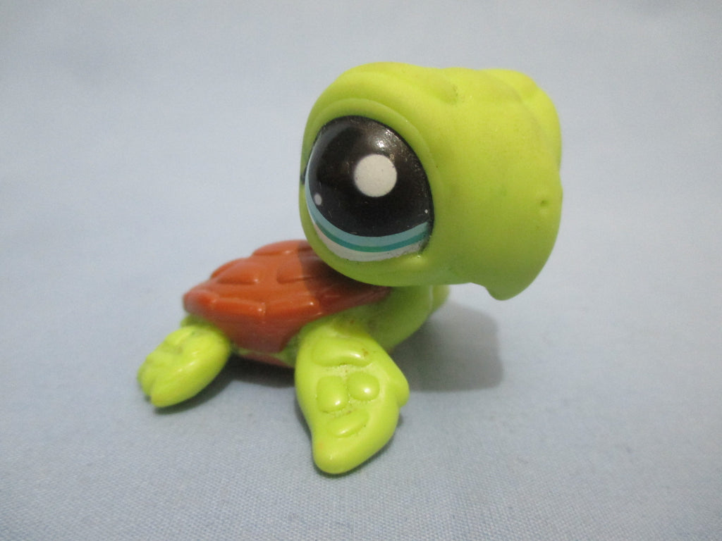 Littlest Pet Shop Rare Turtle Tortoise Green 2441 With Blue Eyes ...