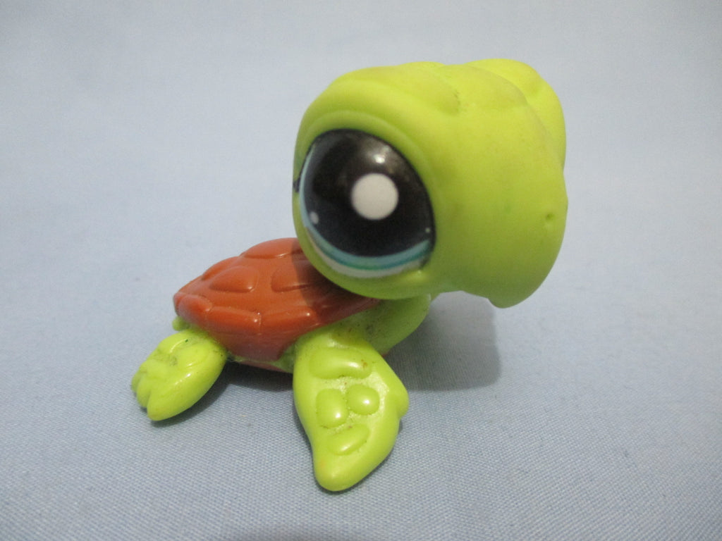 Littlest Pet Shop Rare Turtle Tortoise Green 2441 With Blue Eyes ...