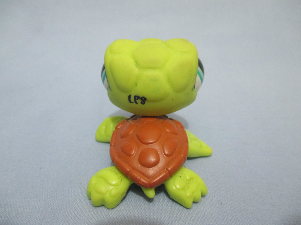 Littlest Pet Shop Rare Turtle Tortoise Green 2441 With Blue Eyes ...