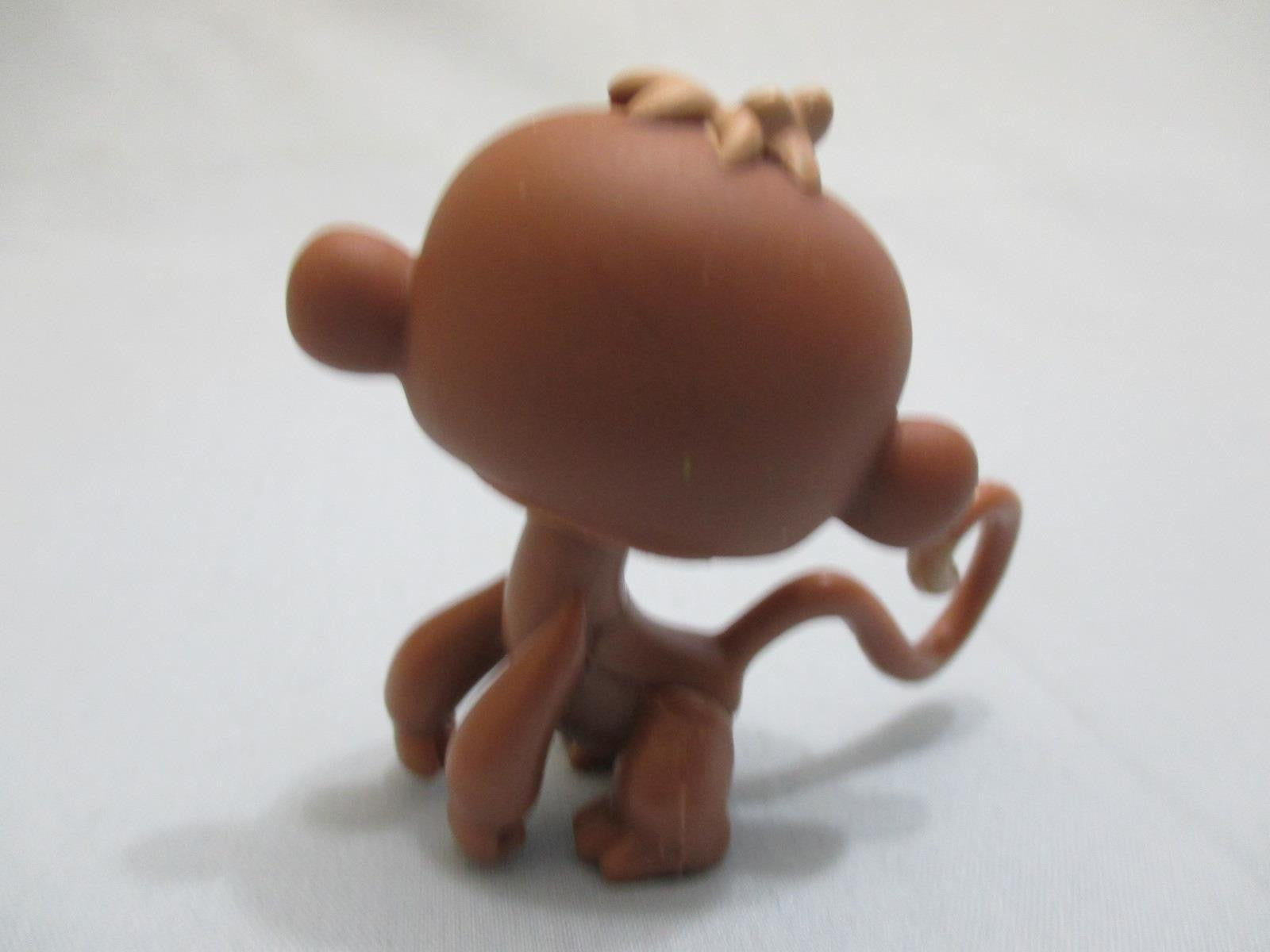 LIKE NEW Littlest Pet Shop 564 Brown and Tan Monkey with Blue Eyes LPS ...