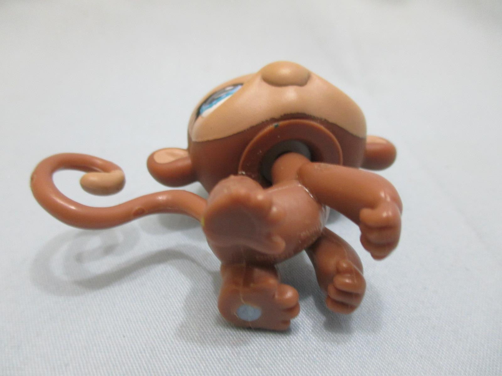 LIKE NEW Littlest Pet Shop 564 Brown and Tan Monkey with Blue Eyes LPS ...