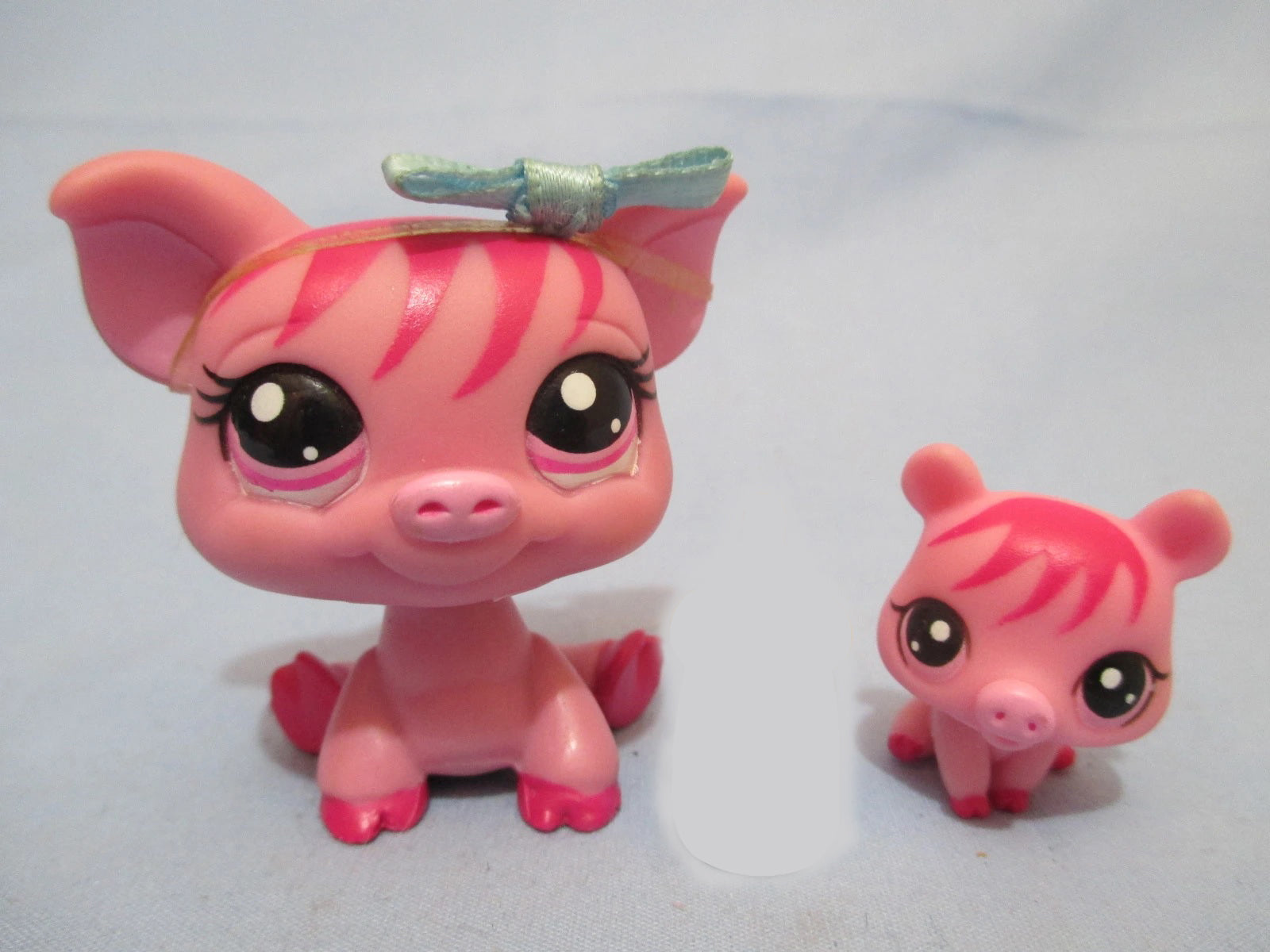 Littlest Pet Shop Mommy and Baby Pink Pig 3595 and 3596 Authentic w ...